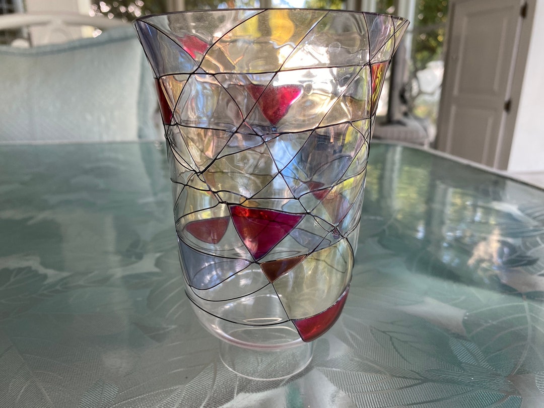 Vintage PARTYLITE Mosaic Stained Glass Candle Lamp Replacement Shade - Etsy