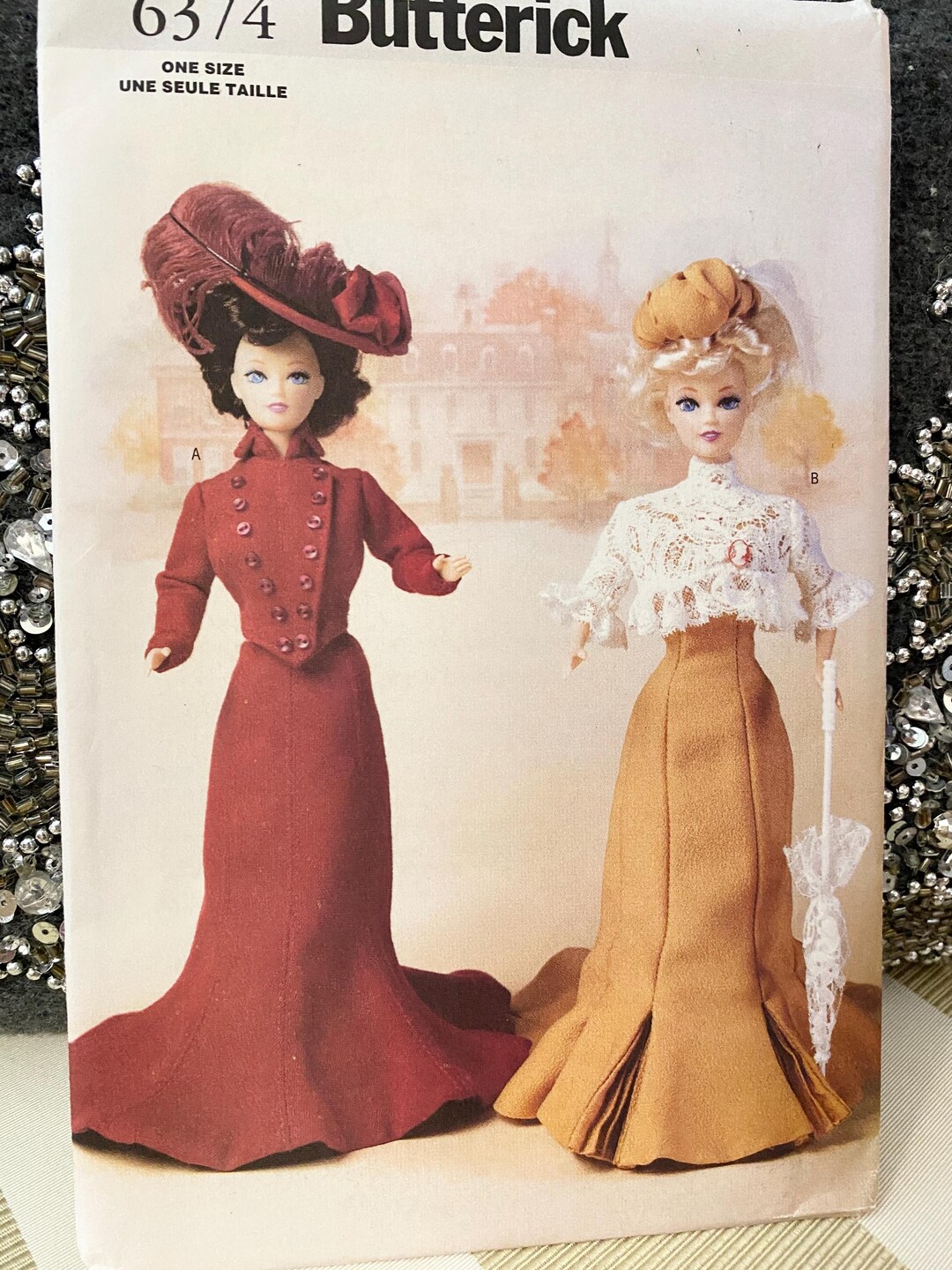 Doll Butterick Edwardian Gibson Delineator Girl Dress Jacket Hat ...