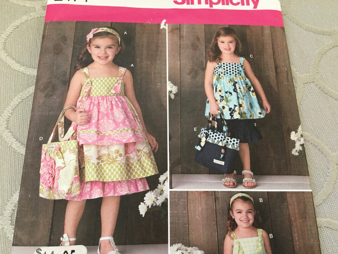 Simplicity Sarah Rose Girl’s Child Ruffled Layered Dress Top Pants ...