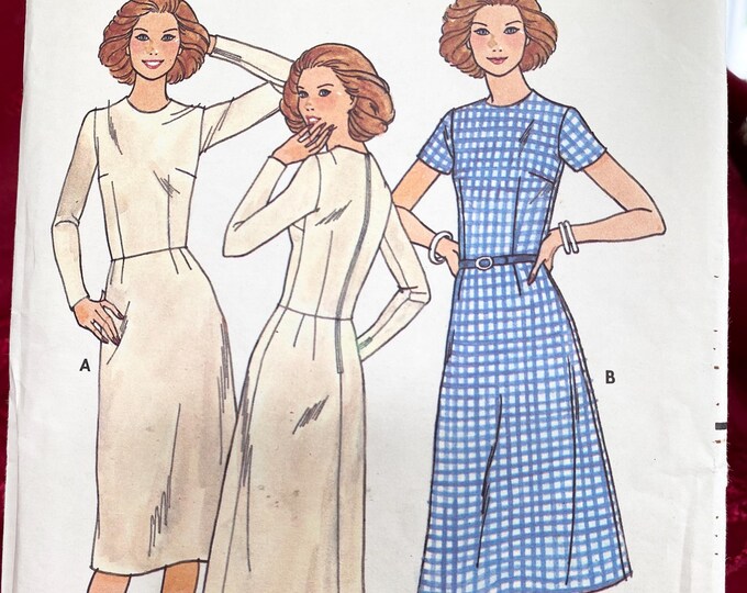 Butterick Basic Pattern for Fitting Shell Misses Dress Jewel Neckline ...