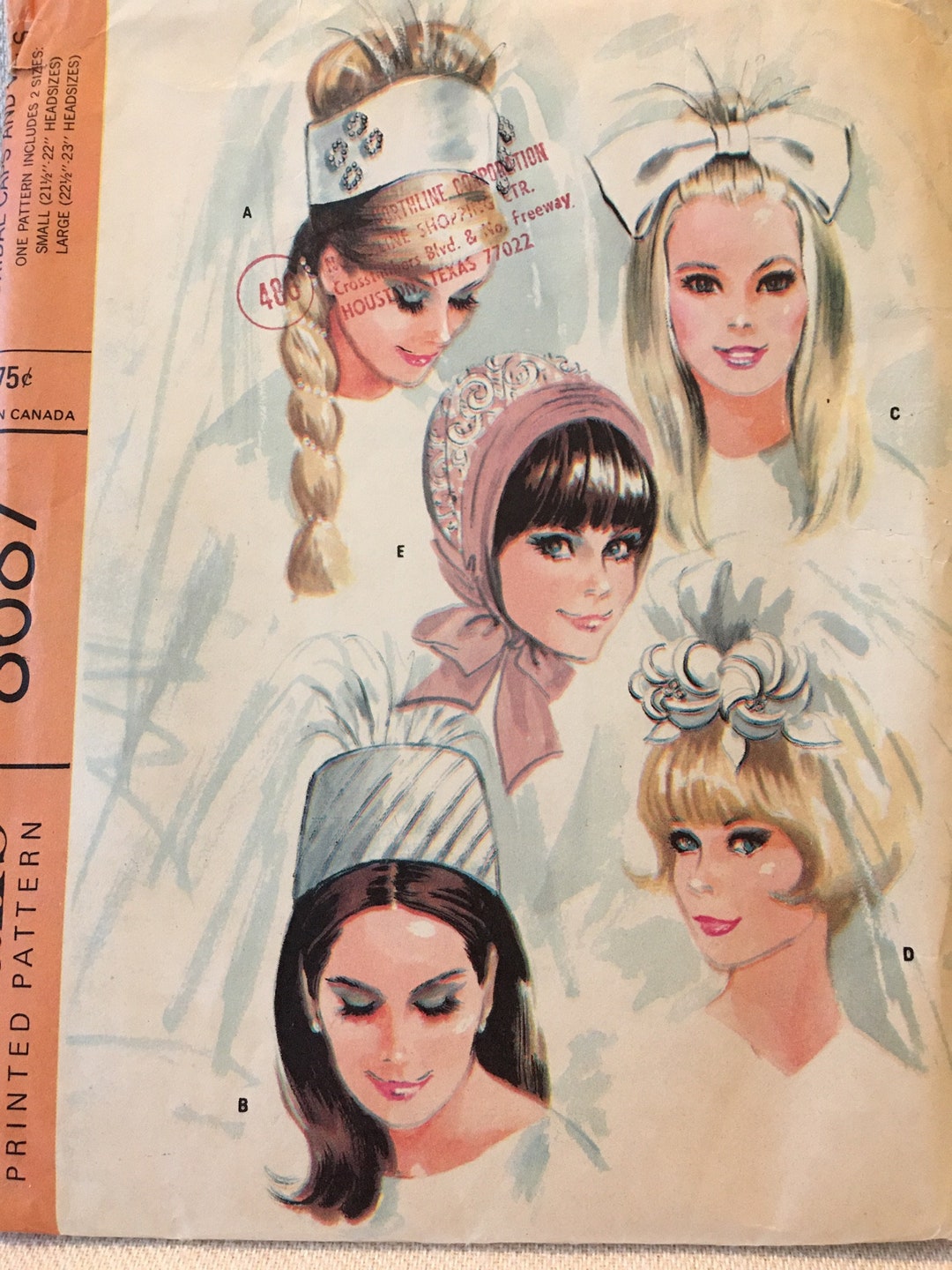 Simplicity 60’s Bride Wedding Bridal Caps Pillowbox Milliner Headpiece ...