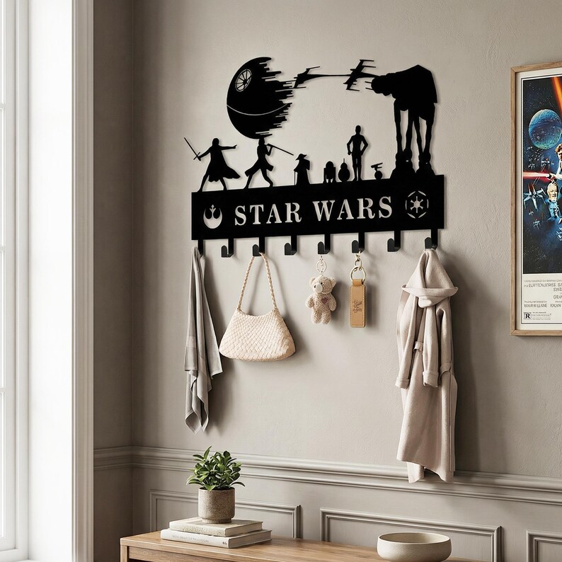 Star Wars Character Coat Hook,jedi Temple Coat Rack With Character ...