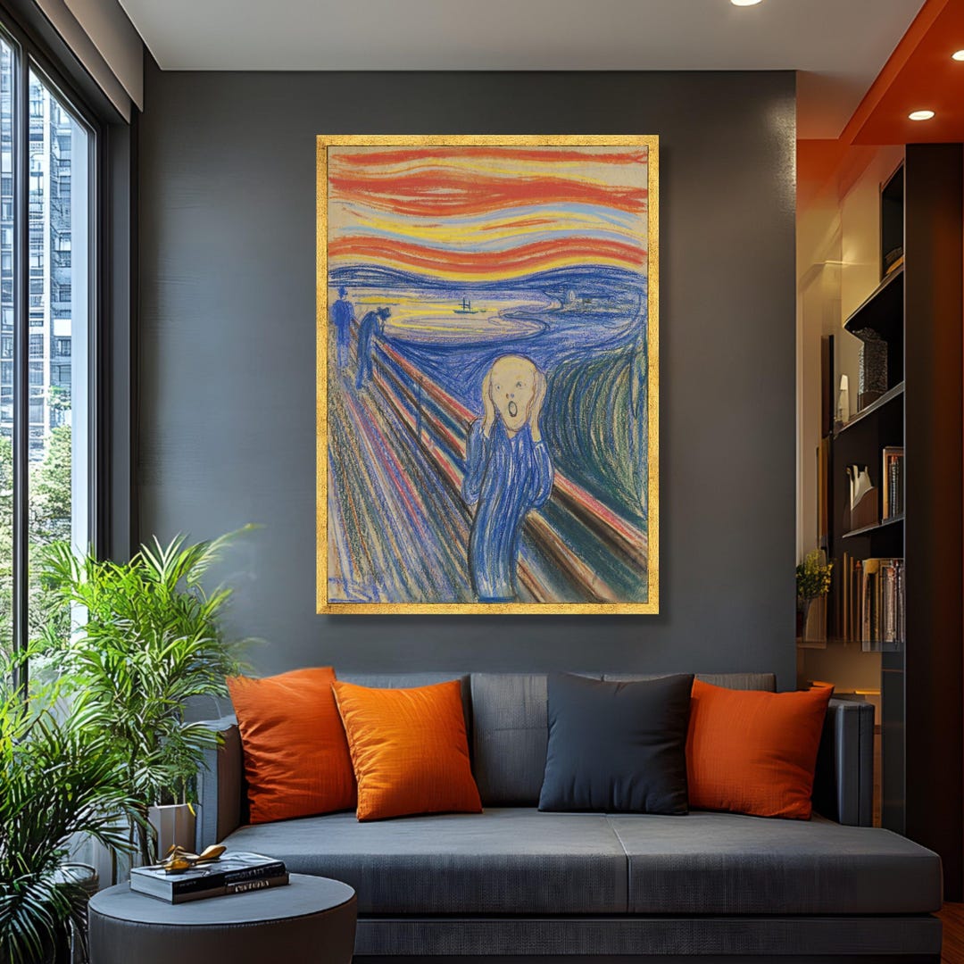 The Scream Canvas Print, Edvard Munch Painting, Expressionist Home ...