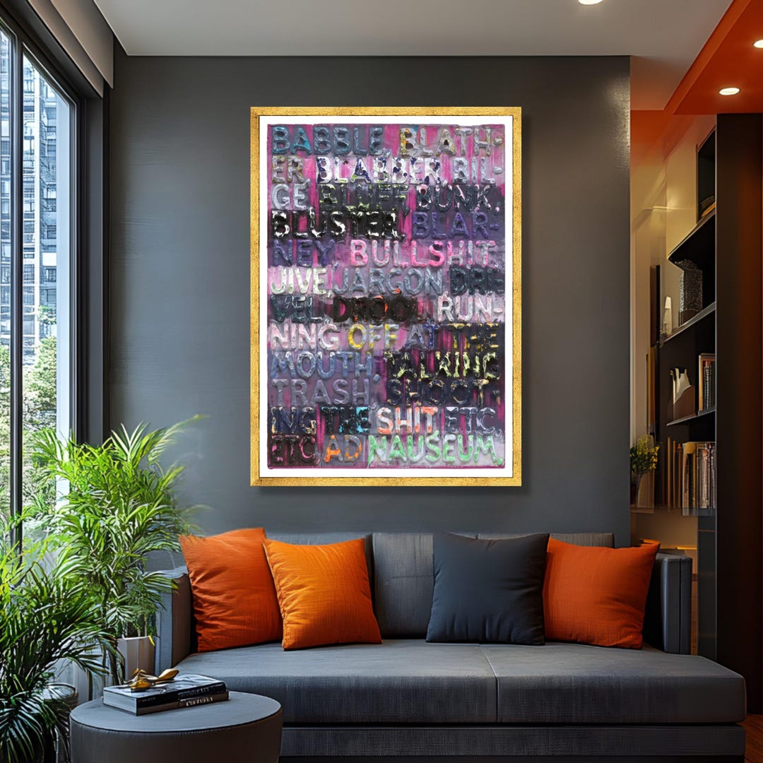 Mel Bochner Inspired Word Art Canvas, Expressionist Typography - Etsy UK