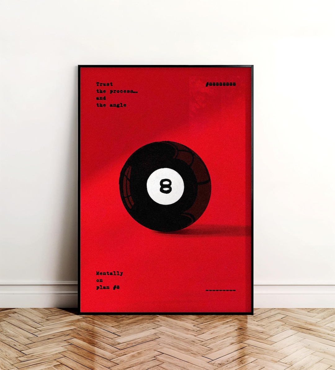 Art mural huit boules à imprimer – Poster rouge « Faites confiance au ...