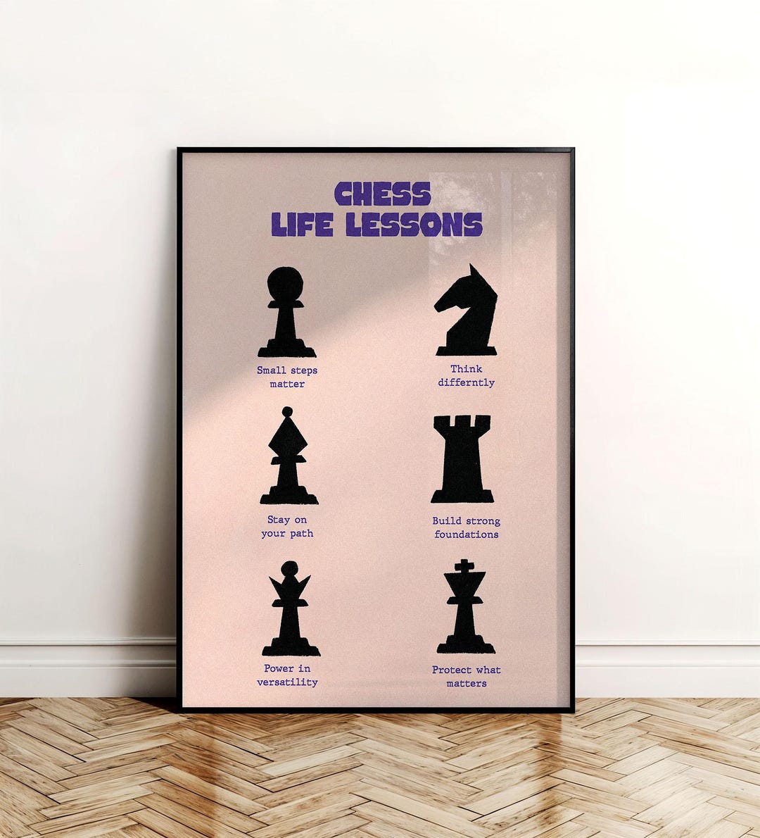 Chess Life Lessons Print | Motivational Chess Decor (digital Download ...