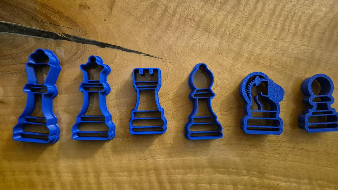3D Printed Chess Cookie Cutters | Kids Baking Set - Etsy