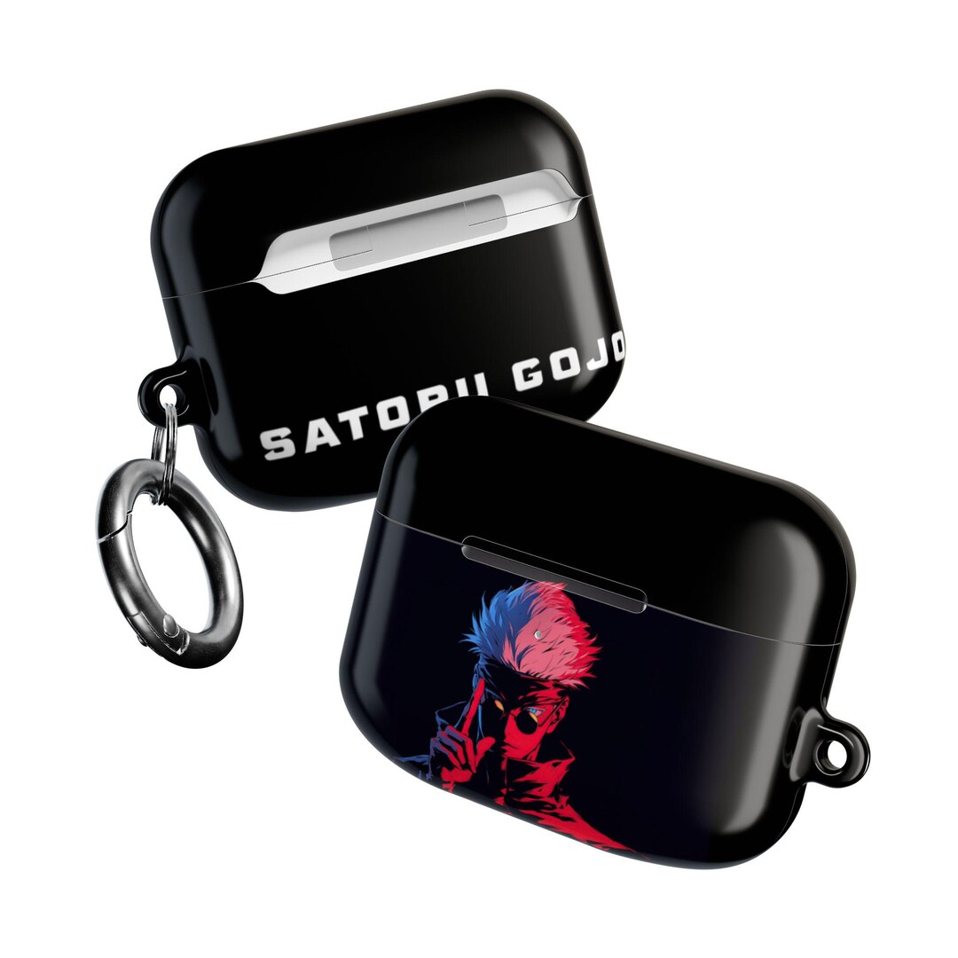 Satoru Gojo Anime Portrait AirPod Case | Neon Split-color Illustration ...