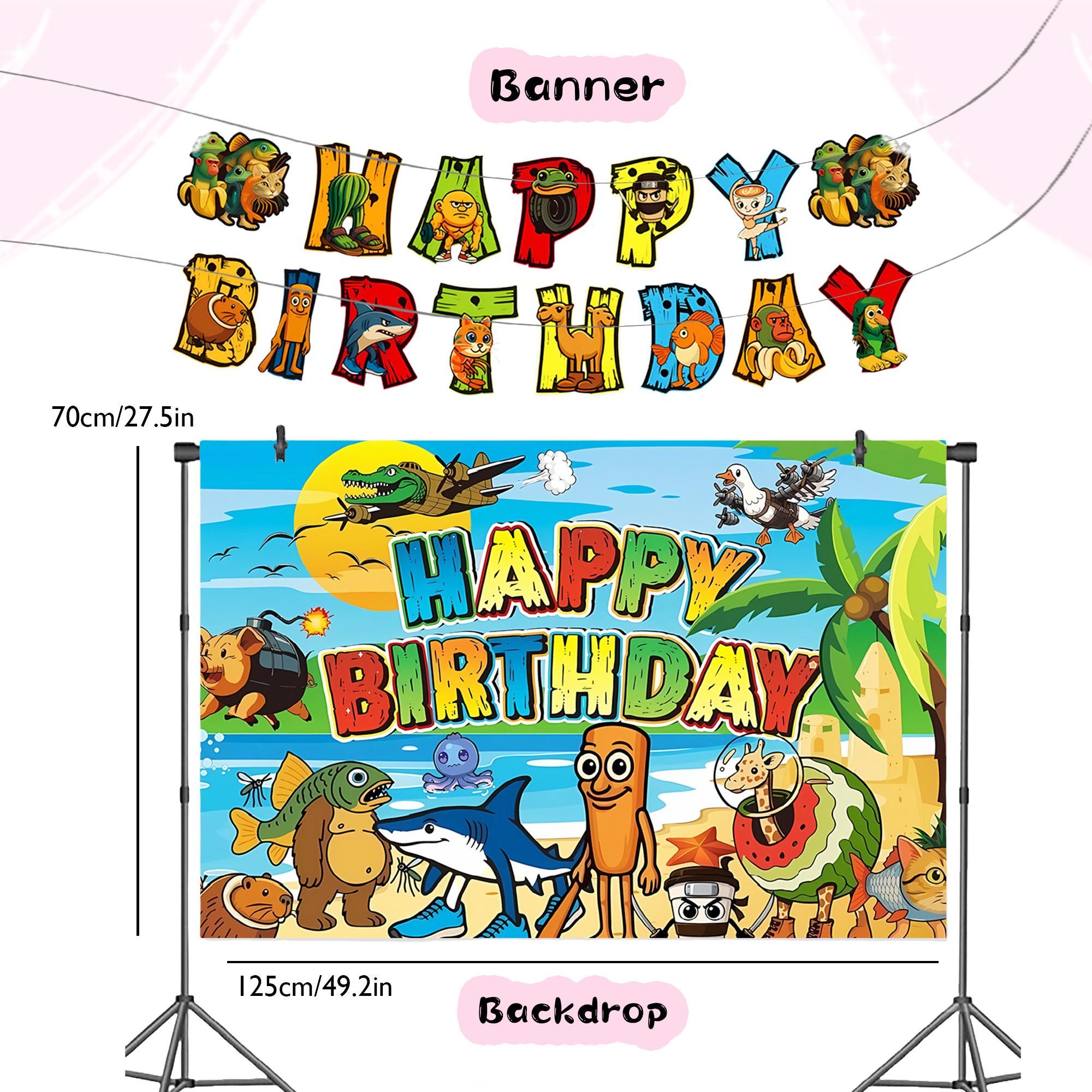 Italian Brainrot Themed Birthday Party Decoration,banner,cake Topper ...