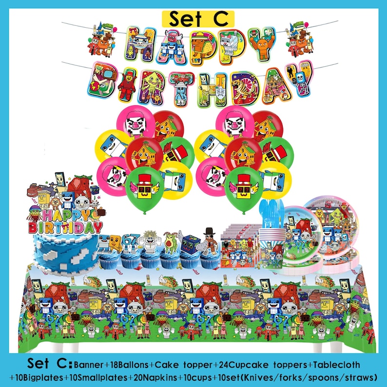 Steal a Brainrot Themed Birthday Party Decor,all-in-one Party Bundle ...