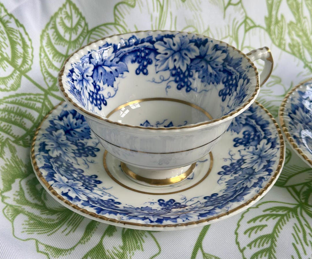 Vintage Paragon Double Warrant Grapevine China Cup & Saucer Duo 1940s ...