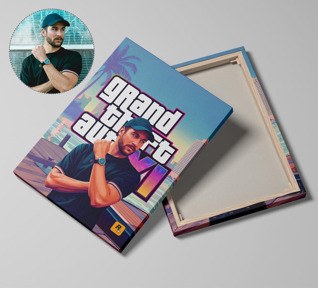 Custom GTA VI Portrait Canvas Poster, Personalized GTA 6 Artwork - Etsy