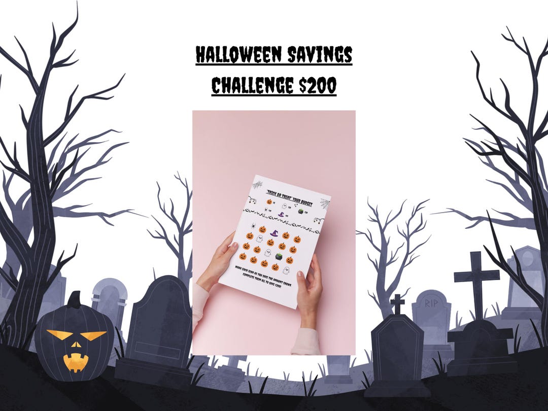 Halloween Savings Challenge Printable Bundle | 8-page Planner ...