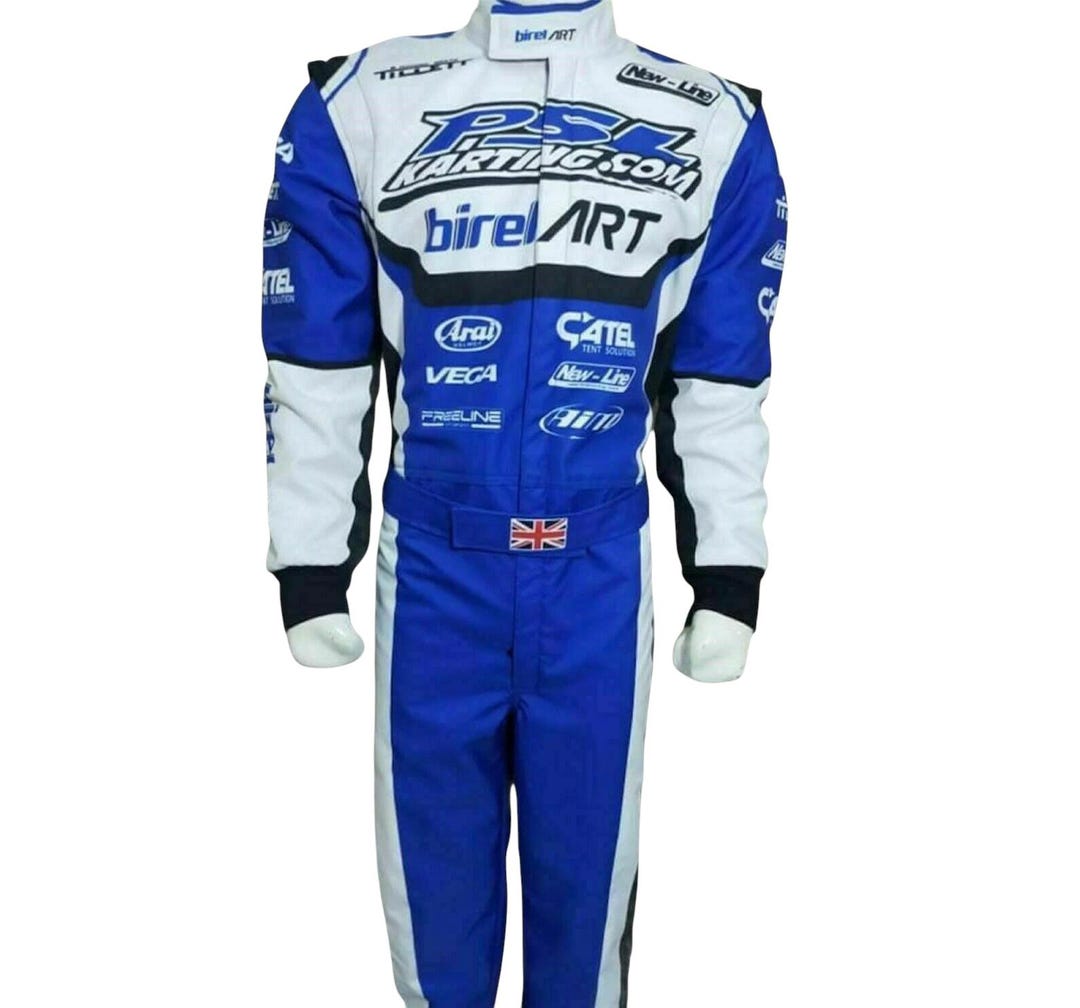 F1 Birel Art Blue Go Kart Race Suit With Digital Printed Free Gift ...