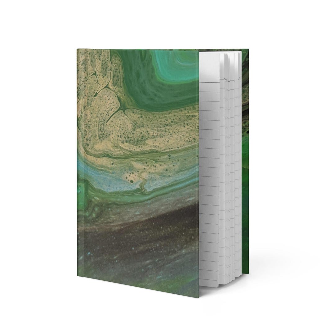 Emerald Green Marble Journal | Hardcover Lined Notebook | Nature ...