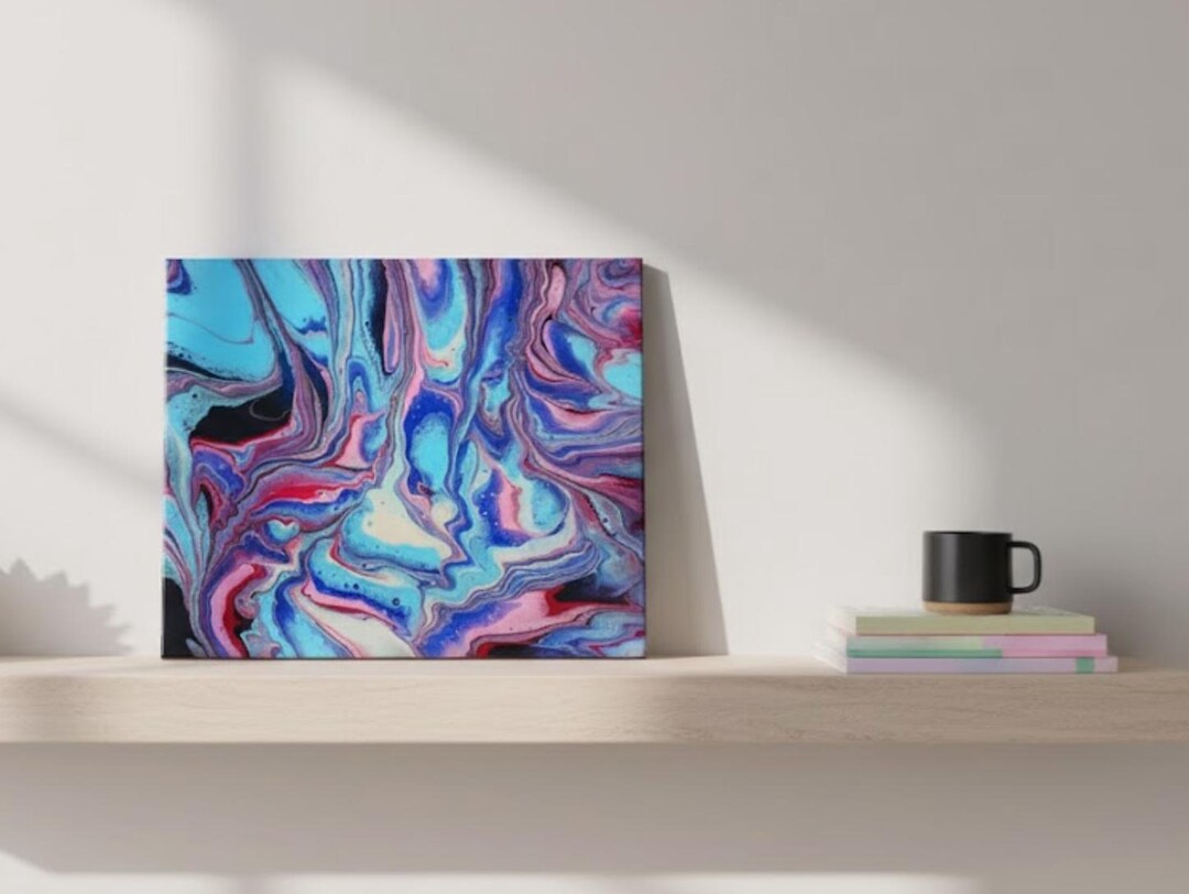 Neon Current - Original Fluid Abstract Art (11" X 14") - Etsy