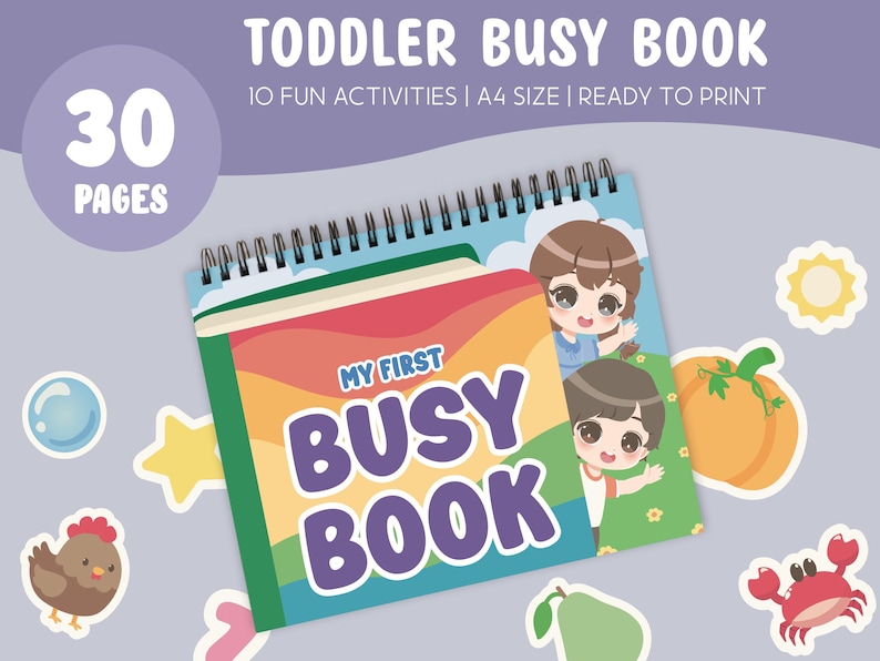 My First Busybook Vol1 | Preschool Busy Book Printable | Toddler ...