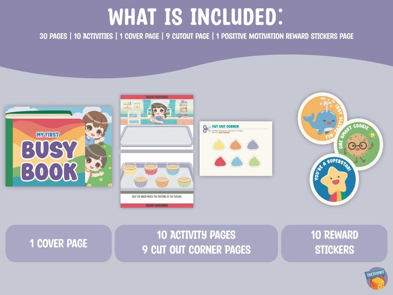 My First Busybook Vol1 | Preschool Busy Book Printable | Toddler ...