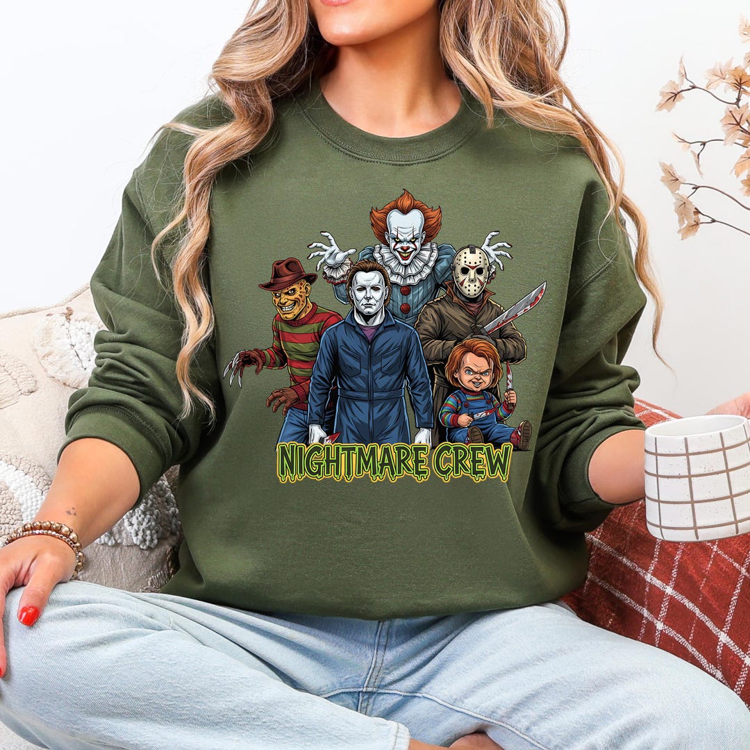 Nightmare Crew PNG – Horror Movie Parody Squad Design, Scary Character ...