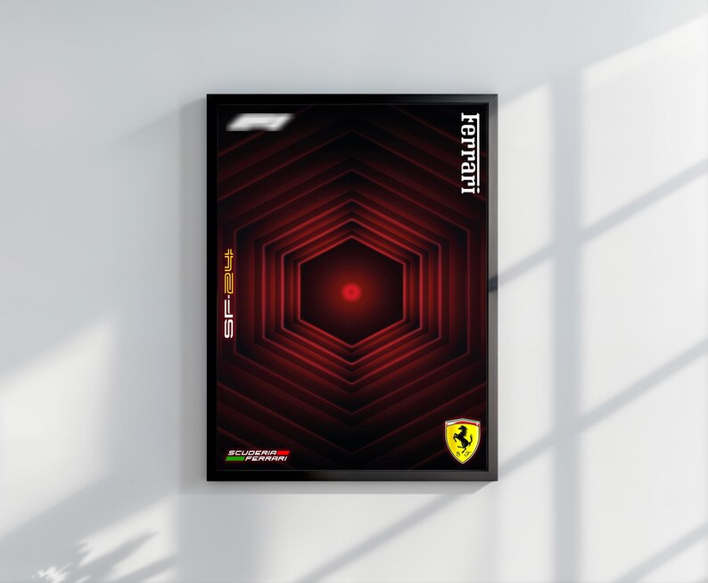 Ferrari SF-24 F1 Poster | Technic 42207 Compatible Digital Print ...