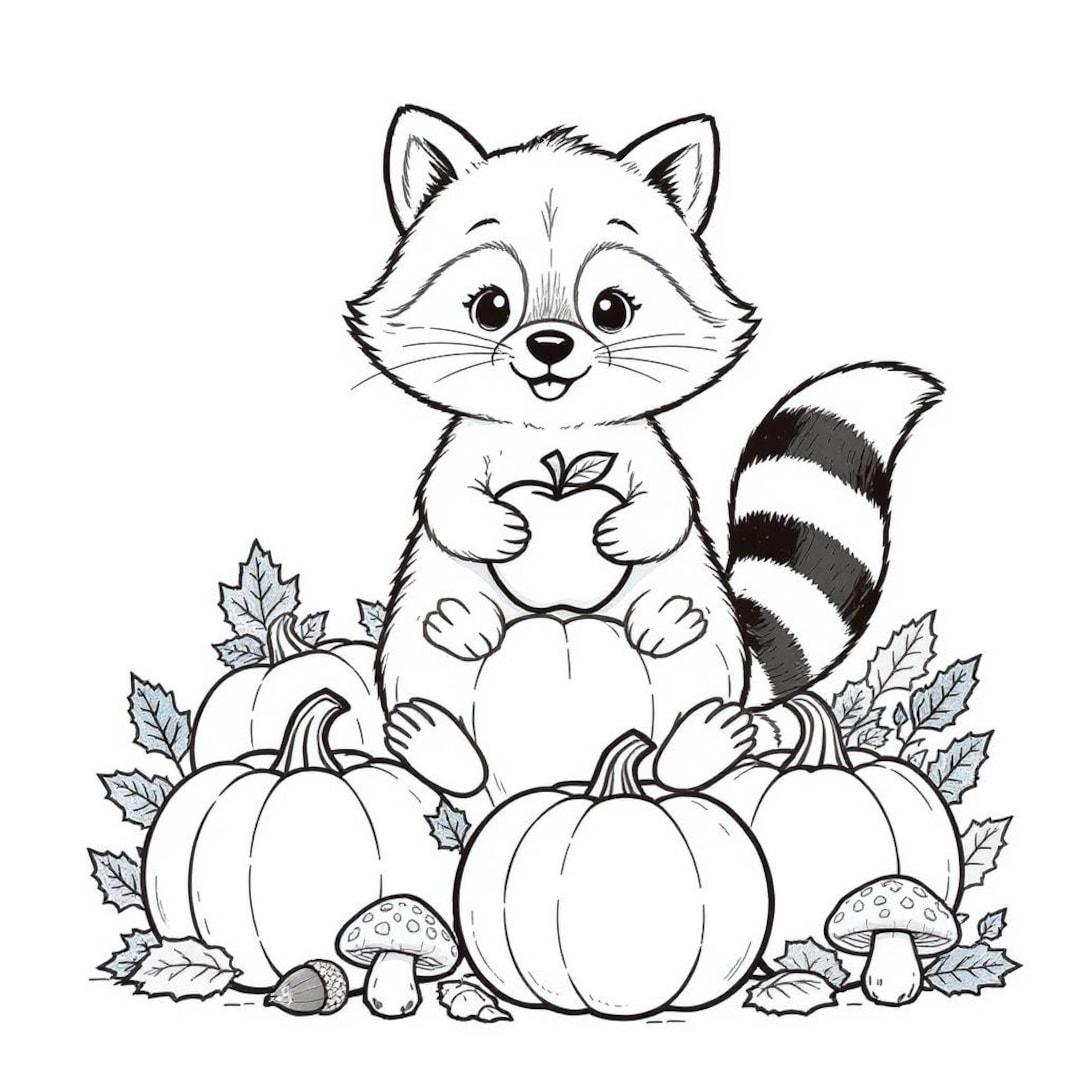 10 Autumn Animal Coloring Pages Bundle - High-quality Fall Critters ...