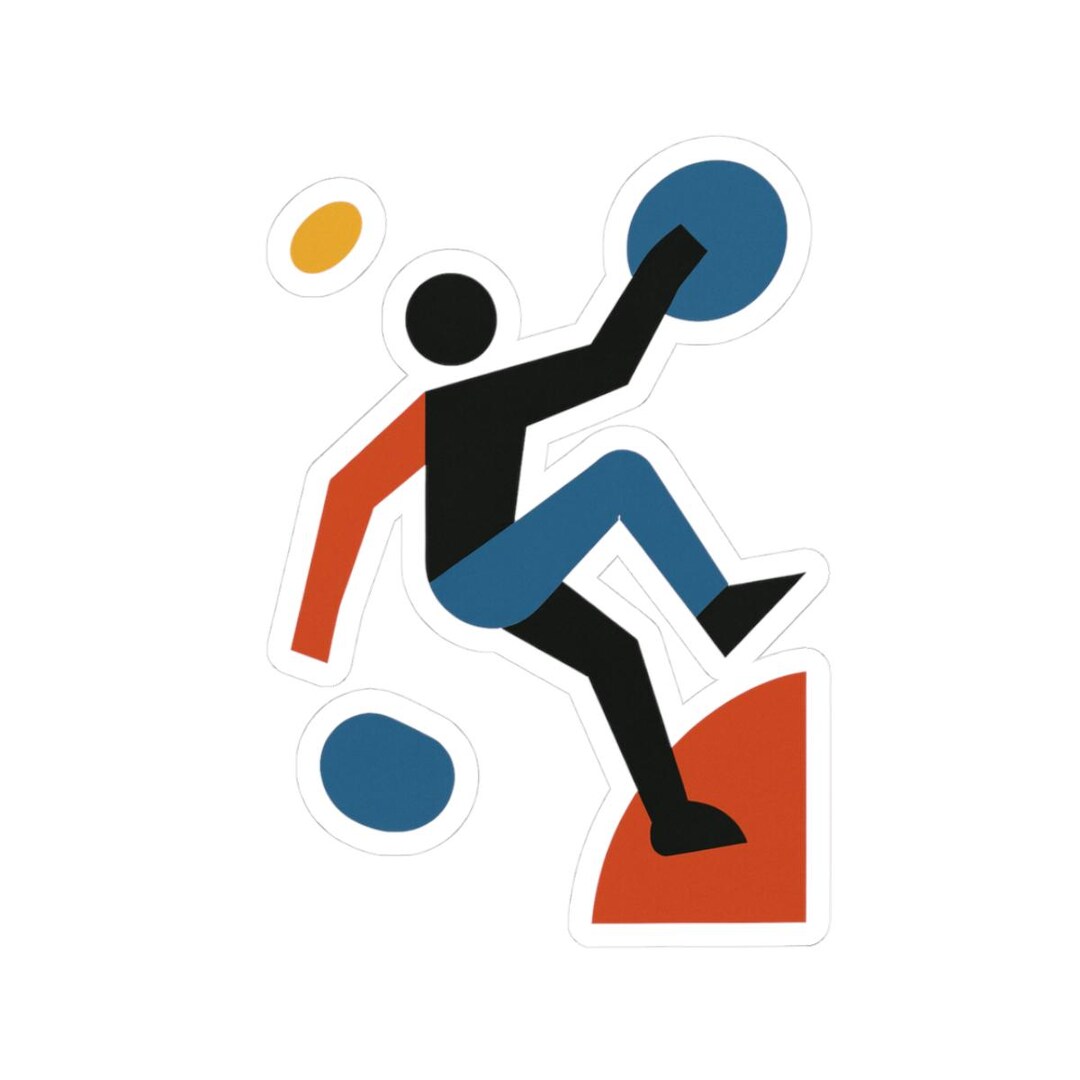 Bauhaus Bouldering Sticker: Geometric Climbing Art - Etsy