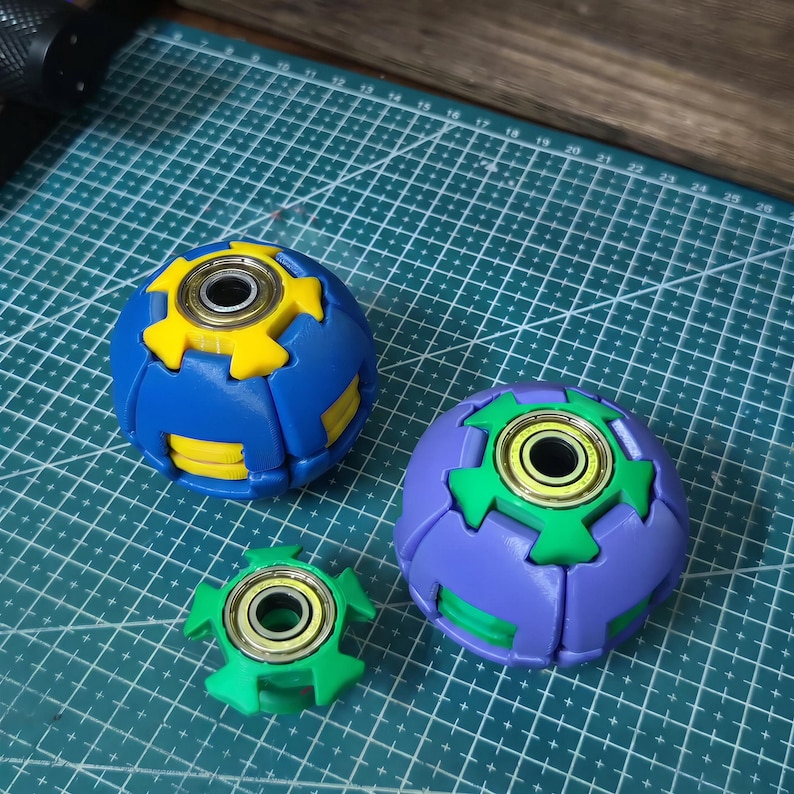 Press to Spin Fidget Toys, Clicker Fidget Toys, 3D Printed Stress Ball ...