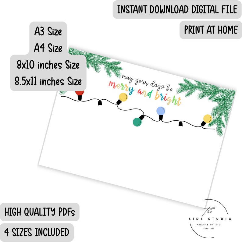 Christmas Lights Handprint Art, Merry and Bright Handprint Art ...