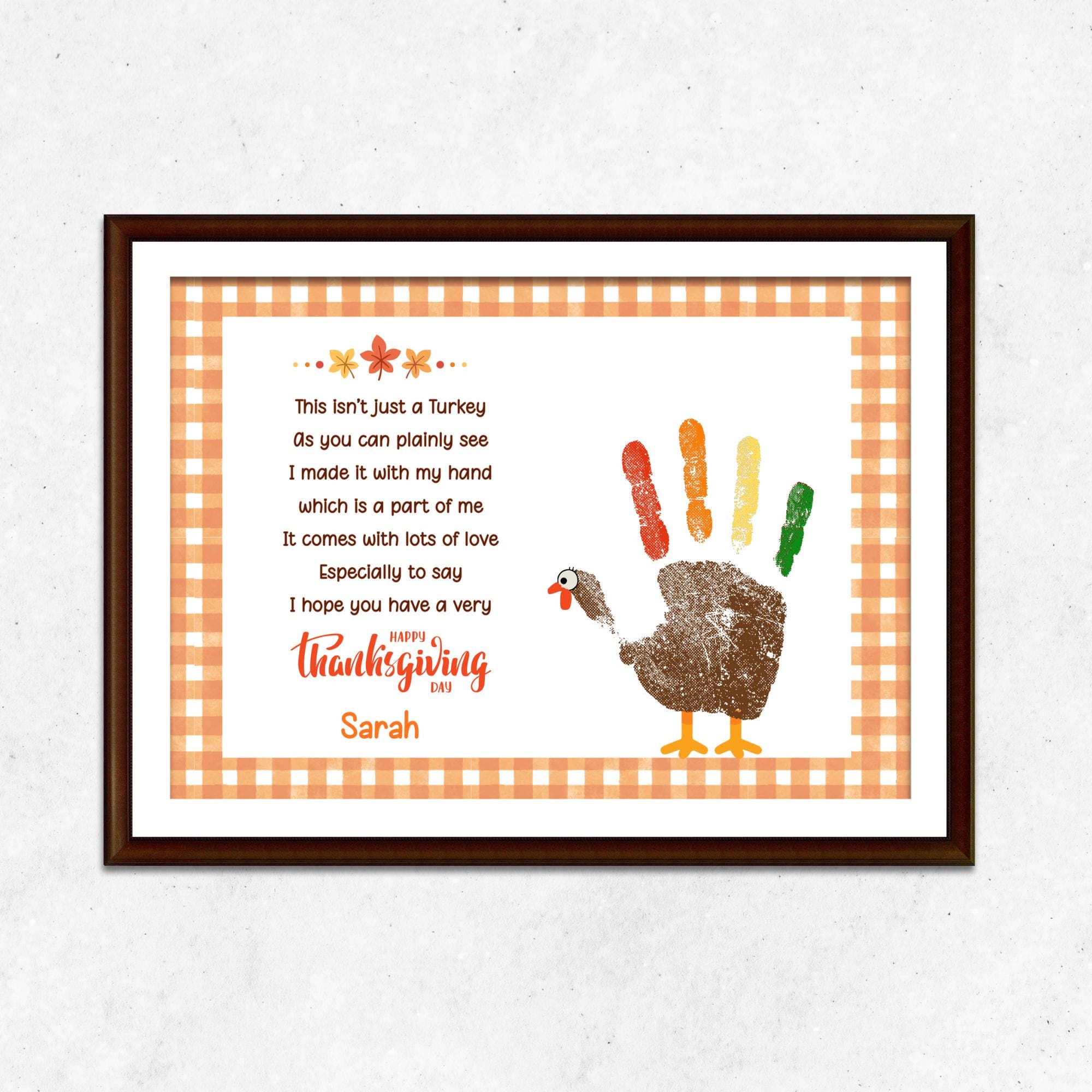 Turkey Poem Handprint Craft | Turkey Handprint Art | Autumn Handprint ...