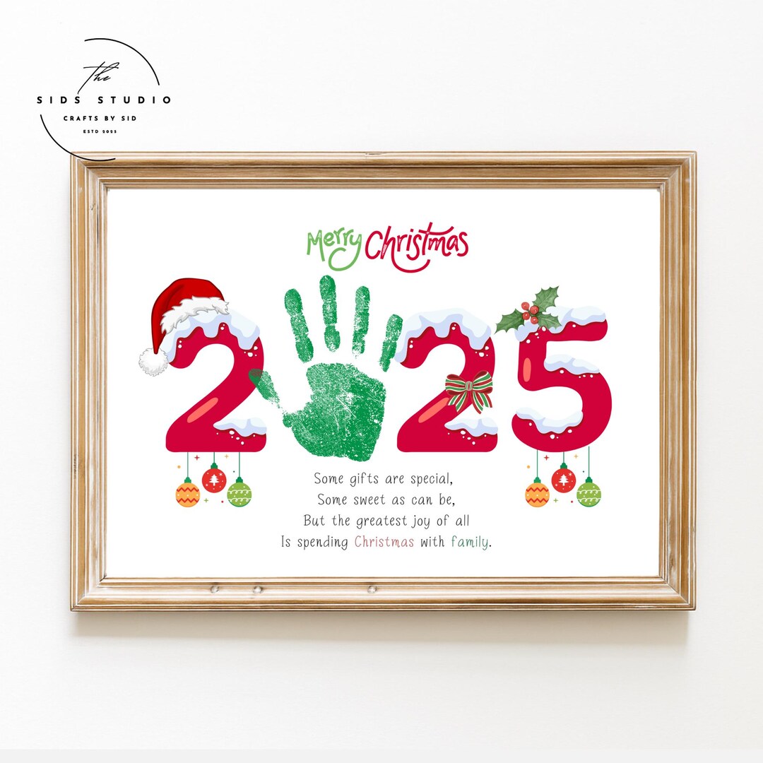 Christmas Poem Handprint Craft 2025, Christmas Ornament Handprint Art ...