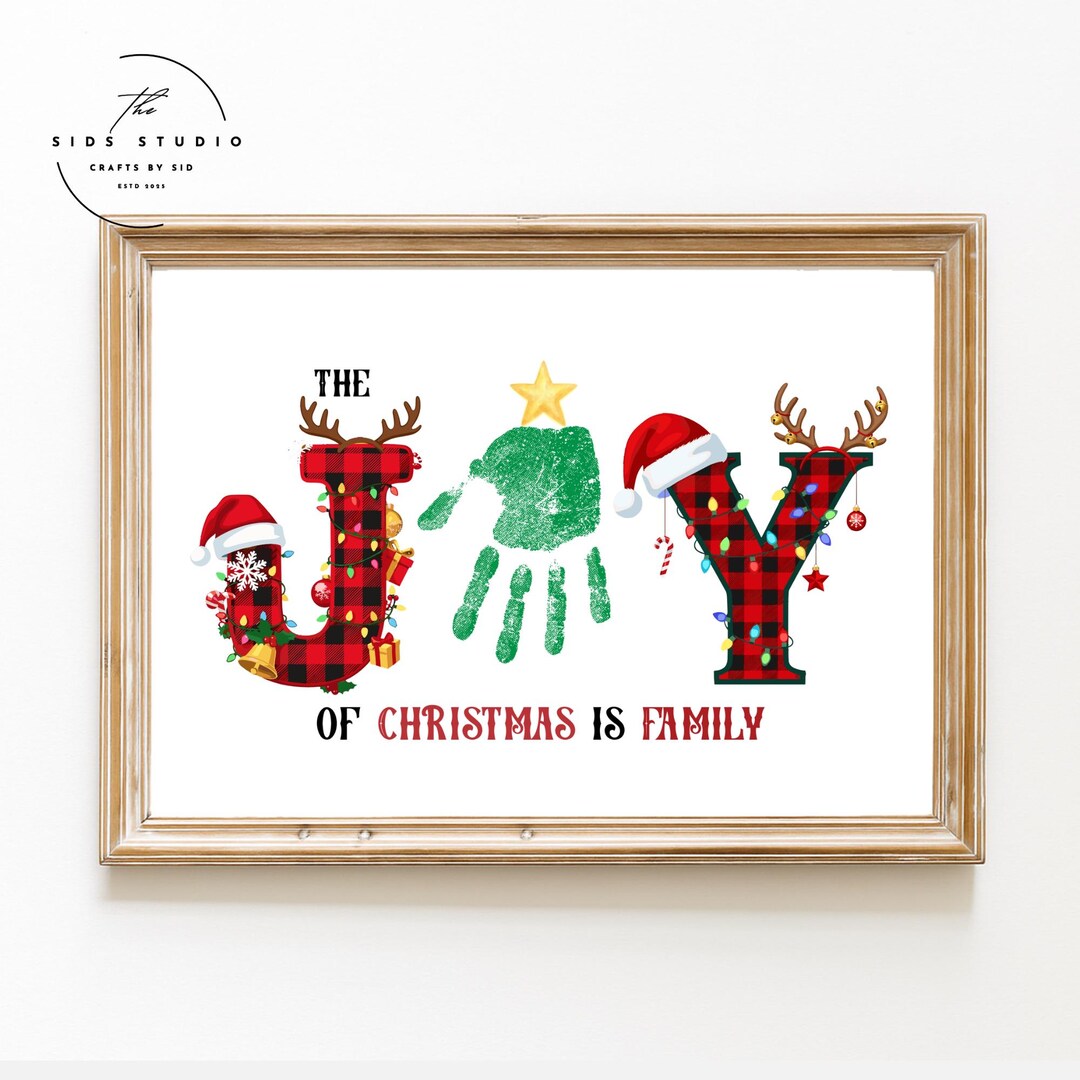Christmas Handprint Craft, Joy of Christmas Handprint Art, Merry ...