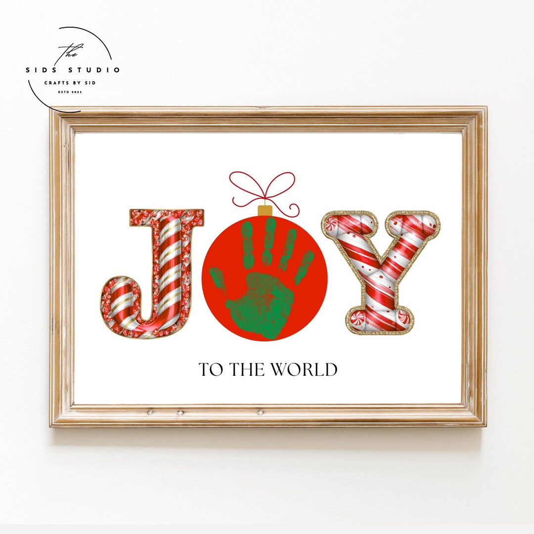 Christmas Handprint Craft, Joy to the World Handprint Art, Merry ...