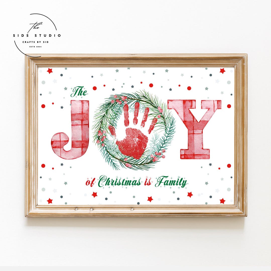 Christmas Handprint Craft, Joy to the World Handprint Art, Merry ...