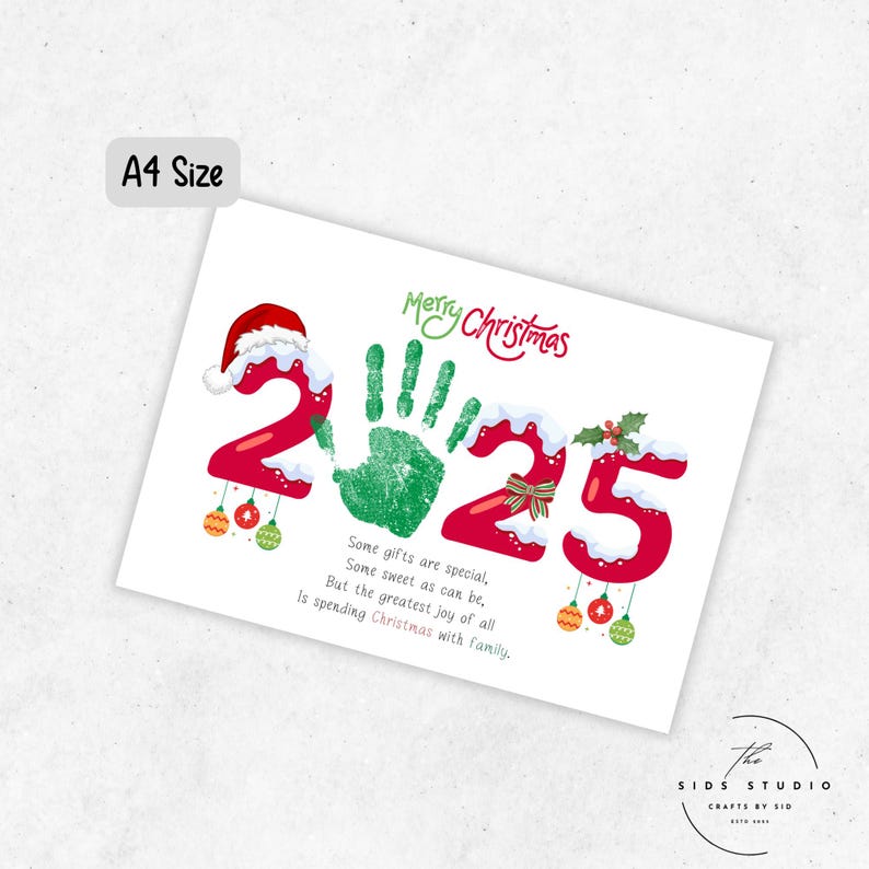 Christmas Poem Handprint Craft 2025, Christmas Ornament Handprint Art ...