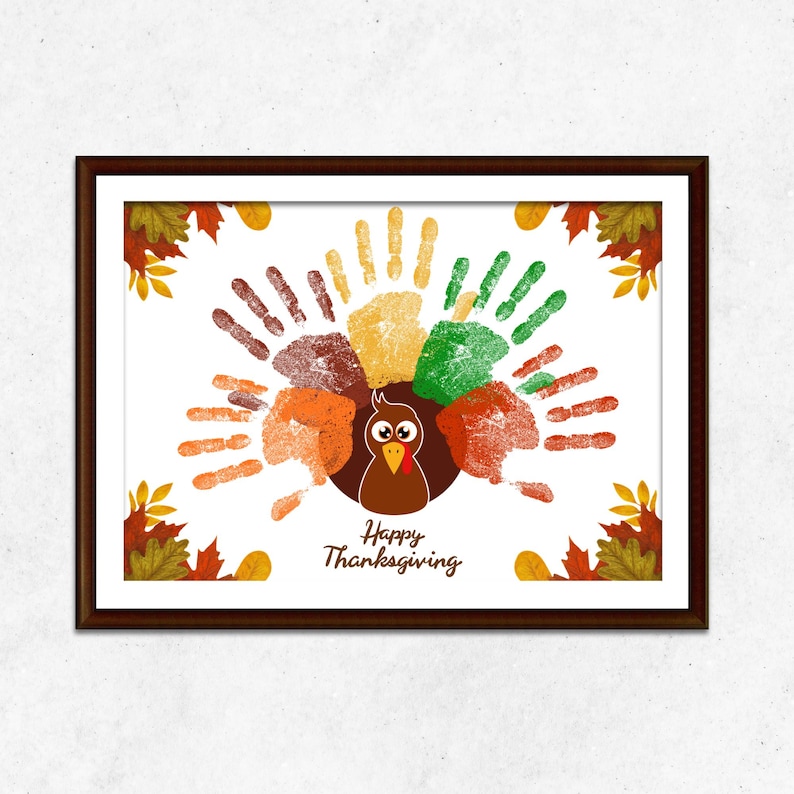 Thanksgiving Turkey Handprint Craft | Turkey Handprint Art | Autumn ...