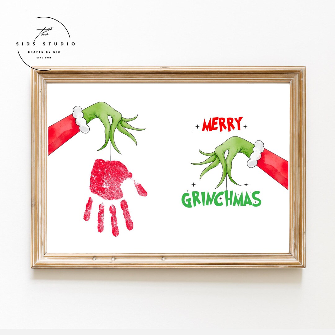 Christmas Grinch Handprint Art, Merry Grinchmas Handprint Art ...