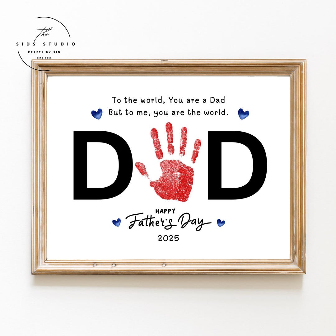 Fathers Day Handprint Art, Dad Handprint Art, Fathers Day Handprint ...