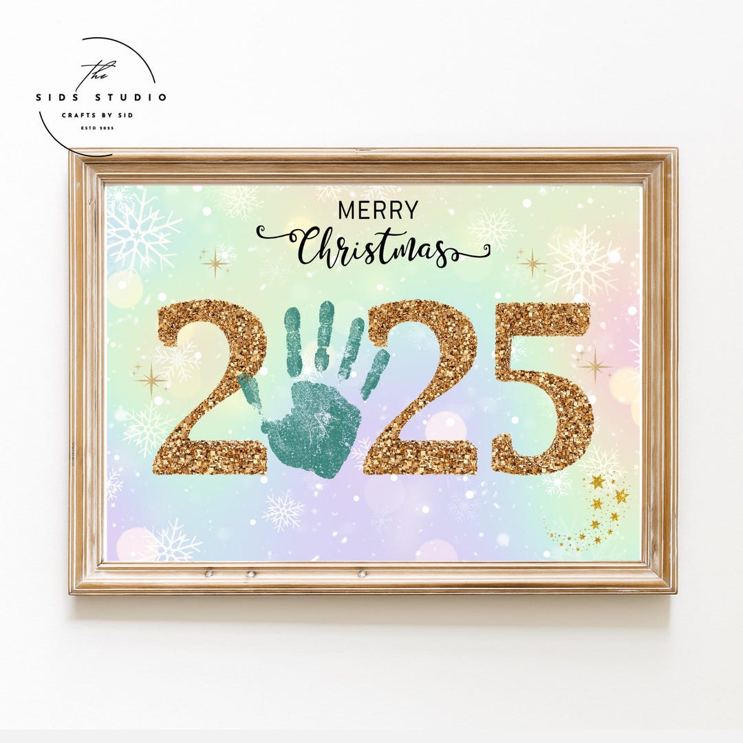 Christmas Handprint Craft 2025, Christmas Ornament Handprint Art, Merry ...