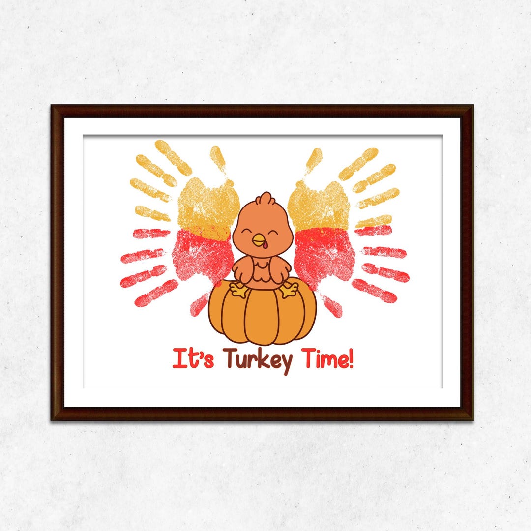 Thanksgiving Turkey Handprint Craft | Turkey Handprint Art | Autumn ...