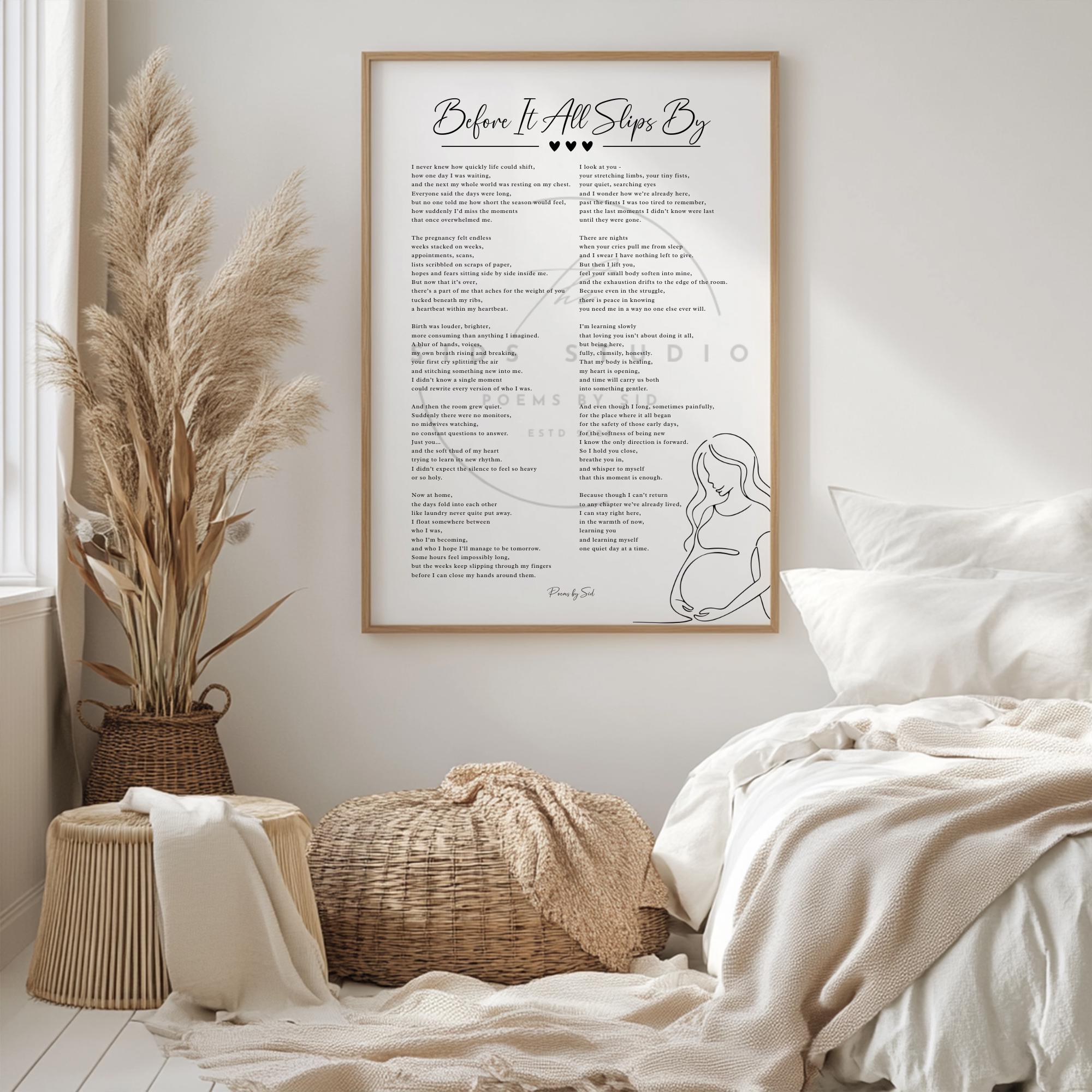 Before It All Slips by Poem Print, Pregnancy Poem Printable, Original ...