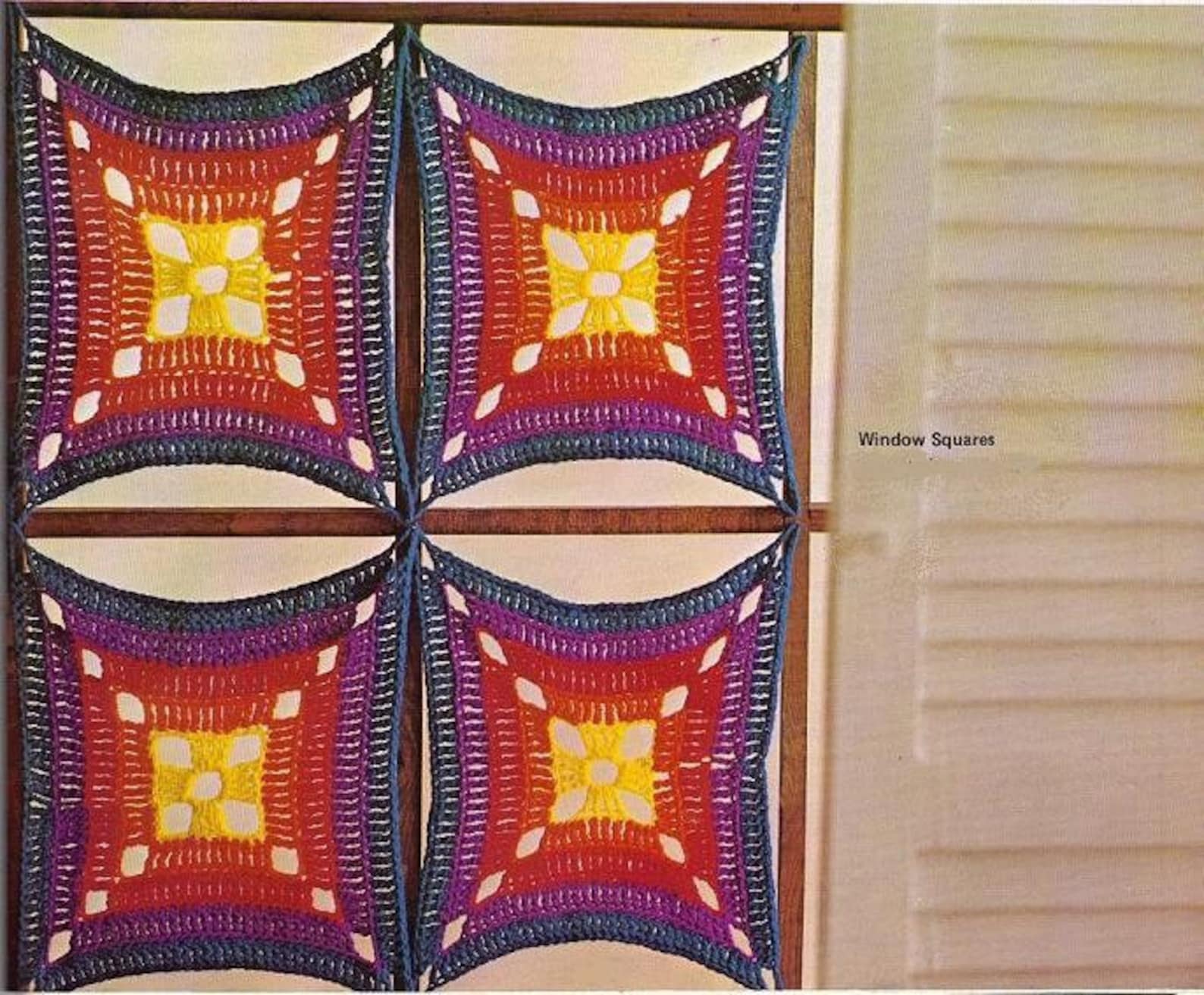 Vintage Crochet Pattern Window Squares - Etsy