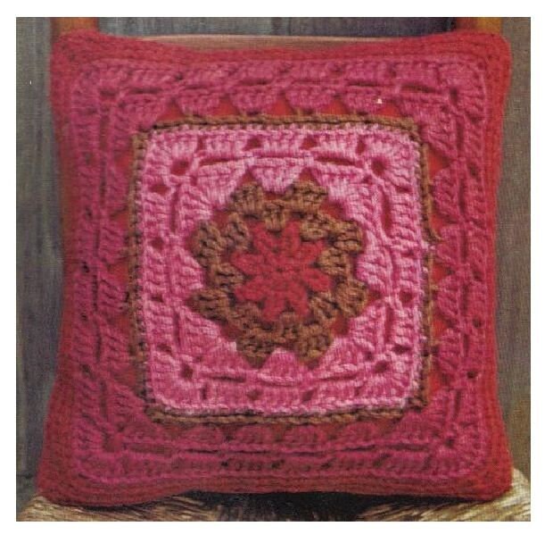 Vintage Granny Square Pillow Pattern - Etsy