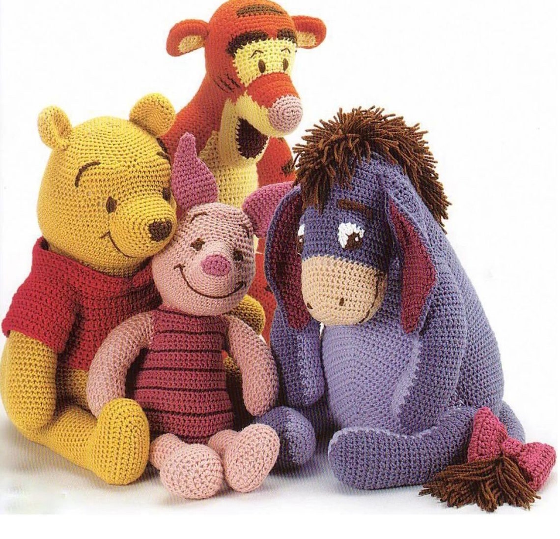 Vintage Pattern Crochet Pooh Bear Characters PDF Download - Etsy