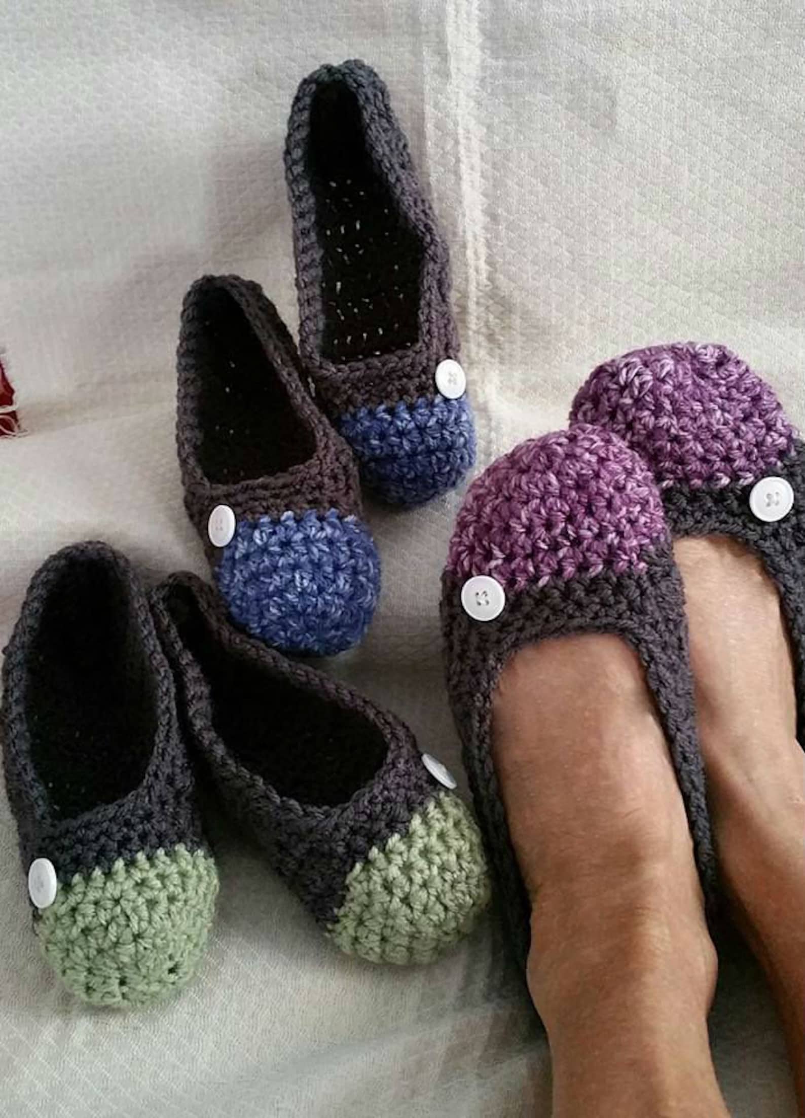 Crochet Basic Slipper Womens PDF Pattern Only | Etsy