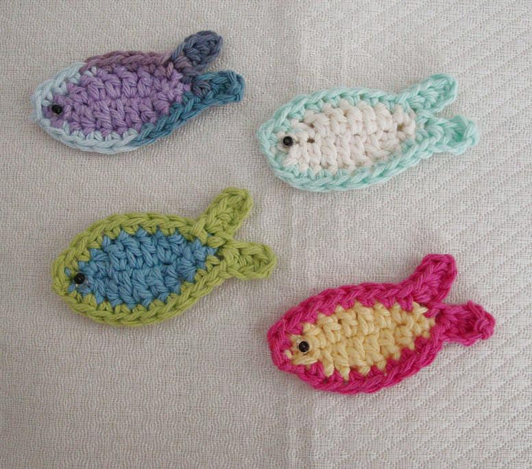 Crochet Fish Applique Pattern Instant Download | Etsy