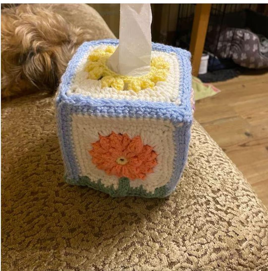 Crochet Tissue Box Cover Pattern - Etsy