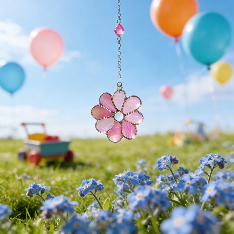 Stained Glass Flowers｜hand Glass Suncatcher｜glass Flower Decor｜flower ...