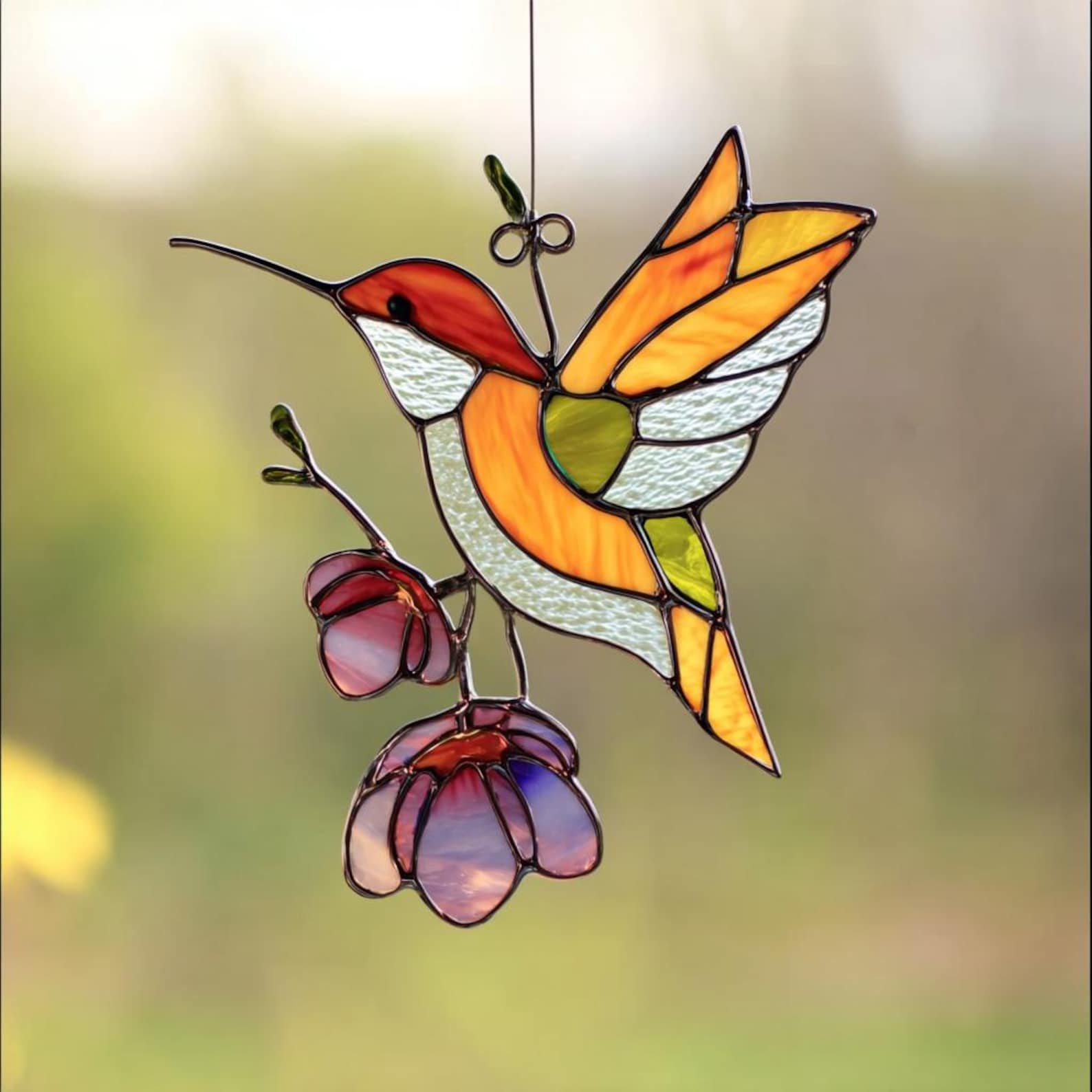 Hummingbird Suncatcher Hummingbird Stained Window Hangings Best Selling ...