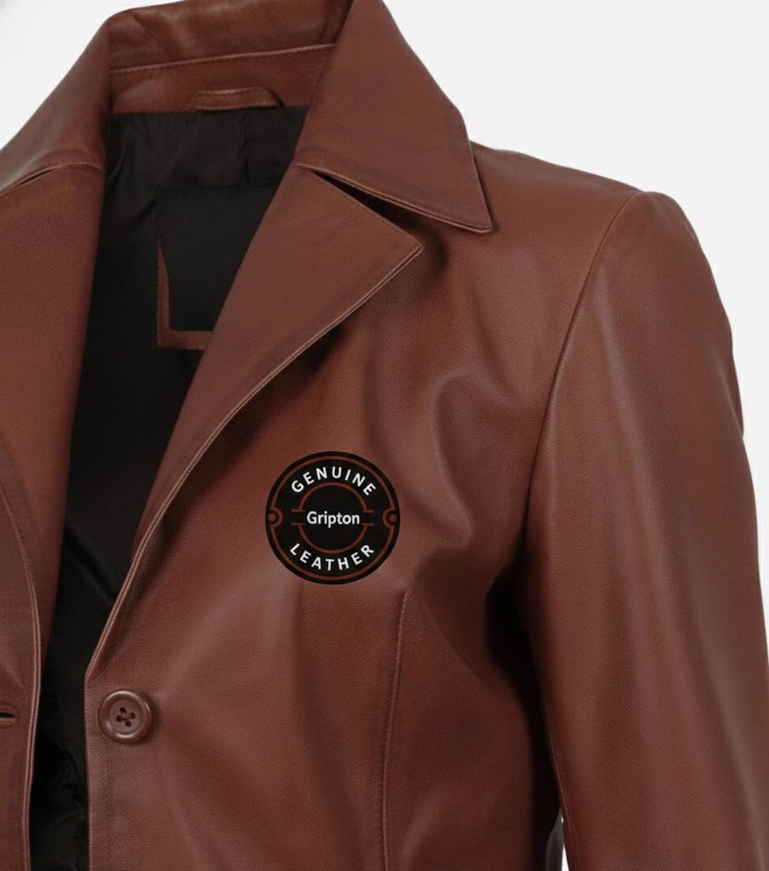 Y2K Cropped Leather Blazer | Brown & Black Biker Jacket | Women's Two ...