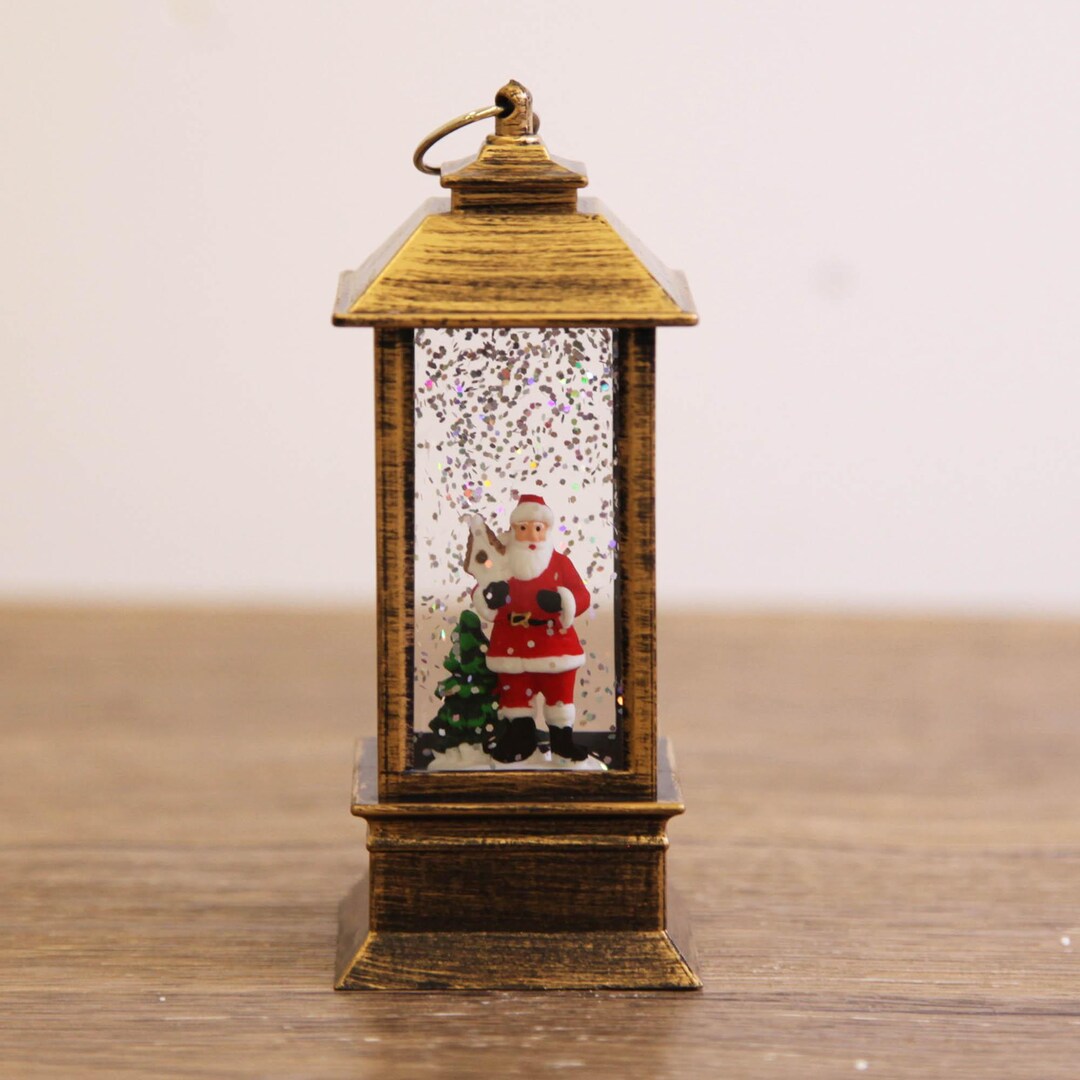 Christmas Telephone Booth Decor - Vintage Red Phone Box With Snow & LED ...
